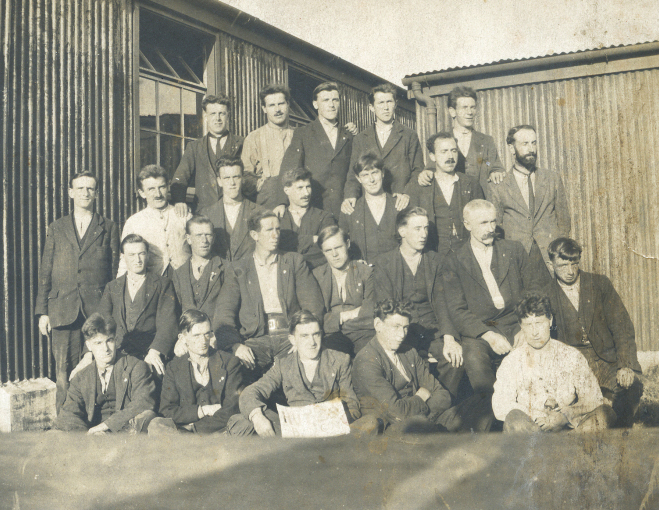 Group of internees, Ballykinlar Internment Camp, 1920 | National Museum ...